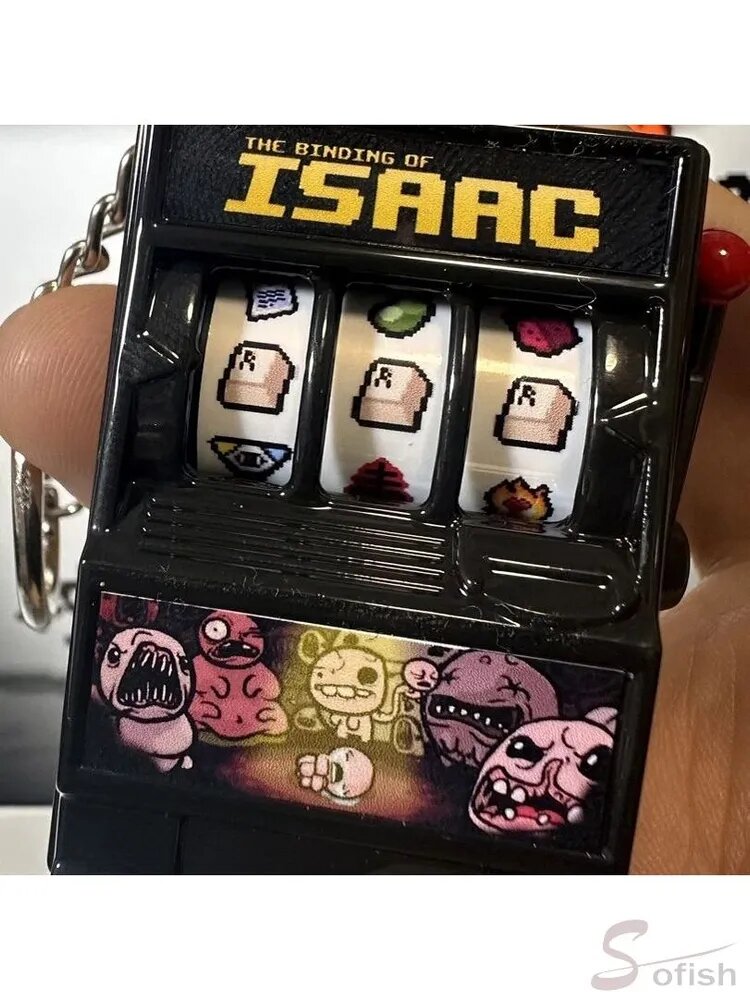The Binding of Isaac Айзек Брелок в стиле игрового автомата