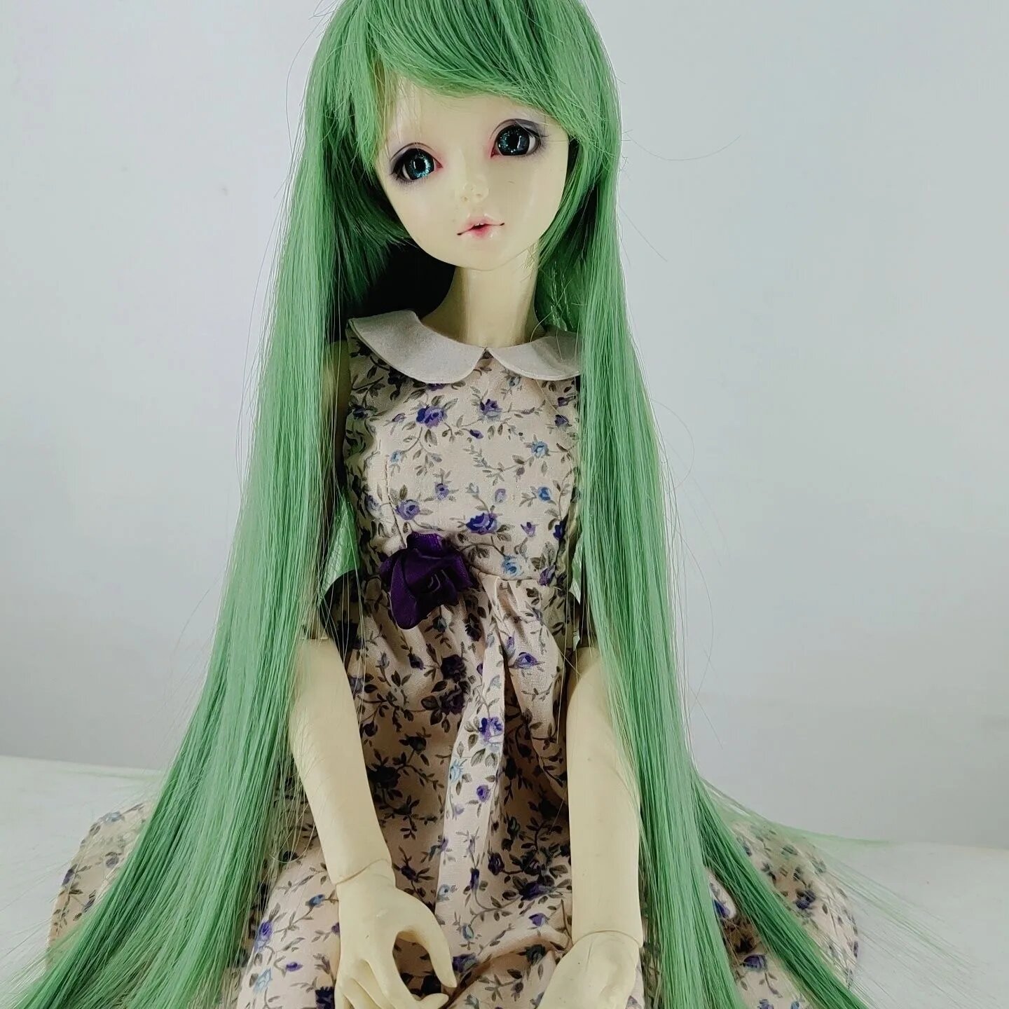 Парик для куклы BJD зеленый, 21-24см, 1/3, 1/4, 1/6