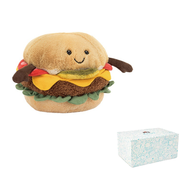 Плюшевая игрушка унисекс JELLYCAT Amuseables Burger, Fun Hamburger