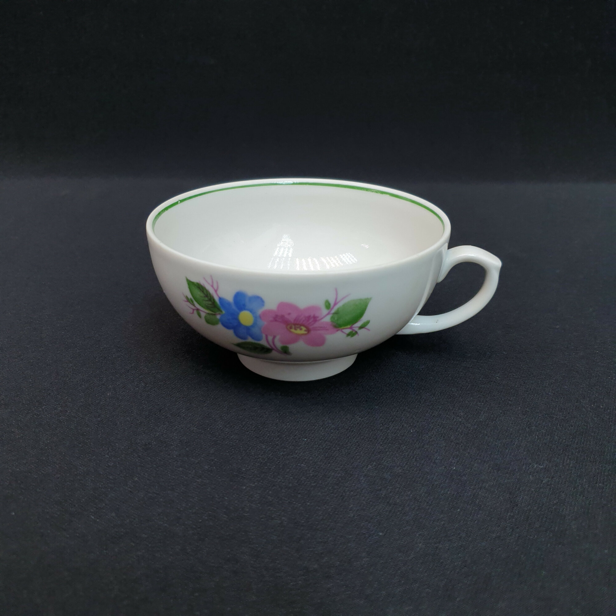 Винтажная чашка кружка Дулево, фарфор деколь 200 мл, Россия