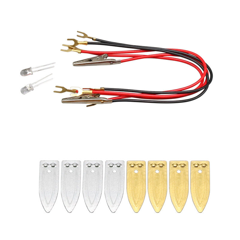 Набор для научных экспериментов «Фруктовая батарея» своими руками для детей – STEM-набор для генерации электричества с проводами, светодиодными лампочками и металлическими пластинами – образовательный набор для физических экспериментов для классных п