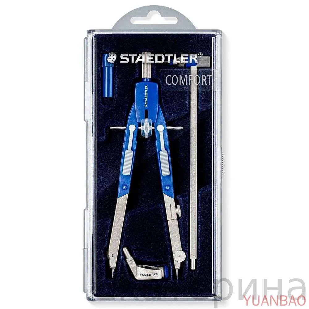 Циркуль с удлинителем и адаптером Staedtler Mars Comfort синий 17см