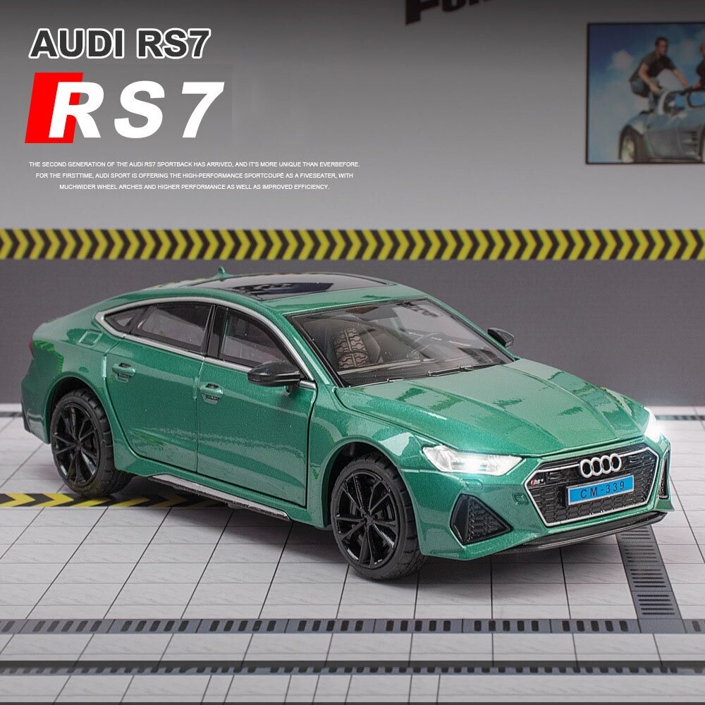 Коллекционная масштабная модель Audi RS7 1:24 (металл, свет, звук)