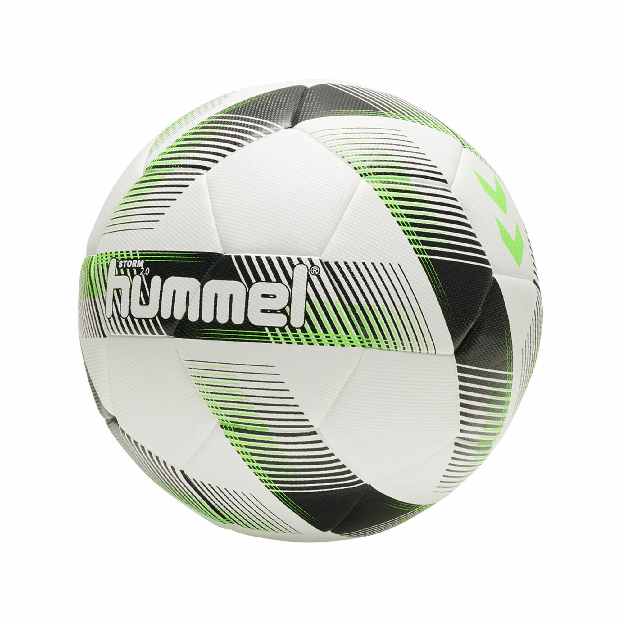 Футбольный мяч для взрослых Hummel Storm 2.0 FB, Decathlon, Цвет: Белый / Черный / Зеленый, Размер: 5