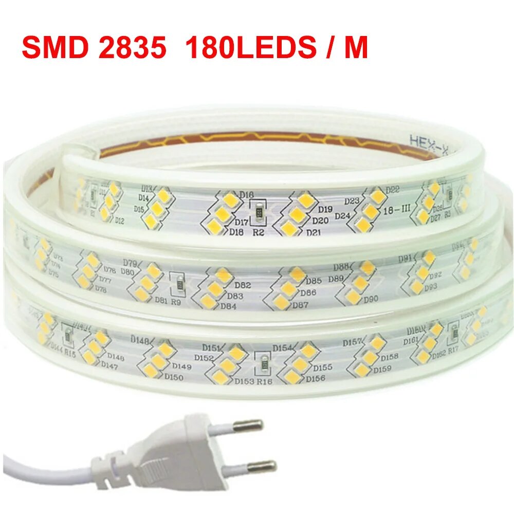 Светодиодная лента SMD 2835 180LEDS/M, White 6000K, 12 M