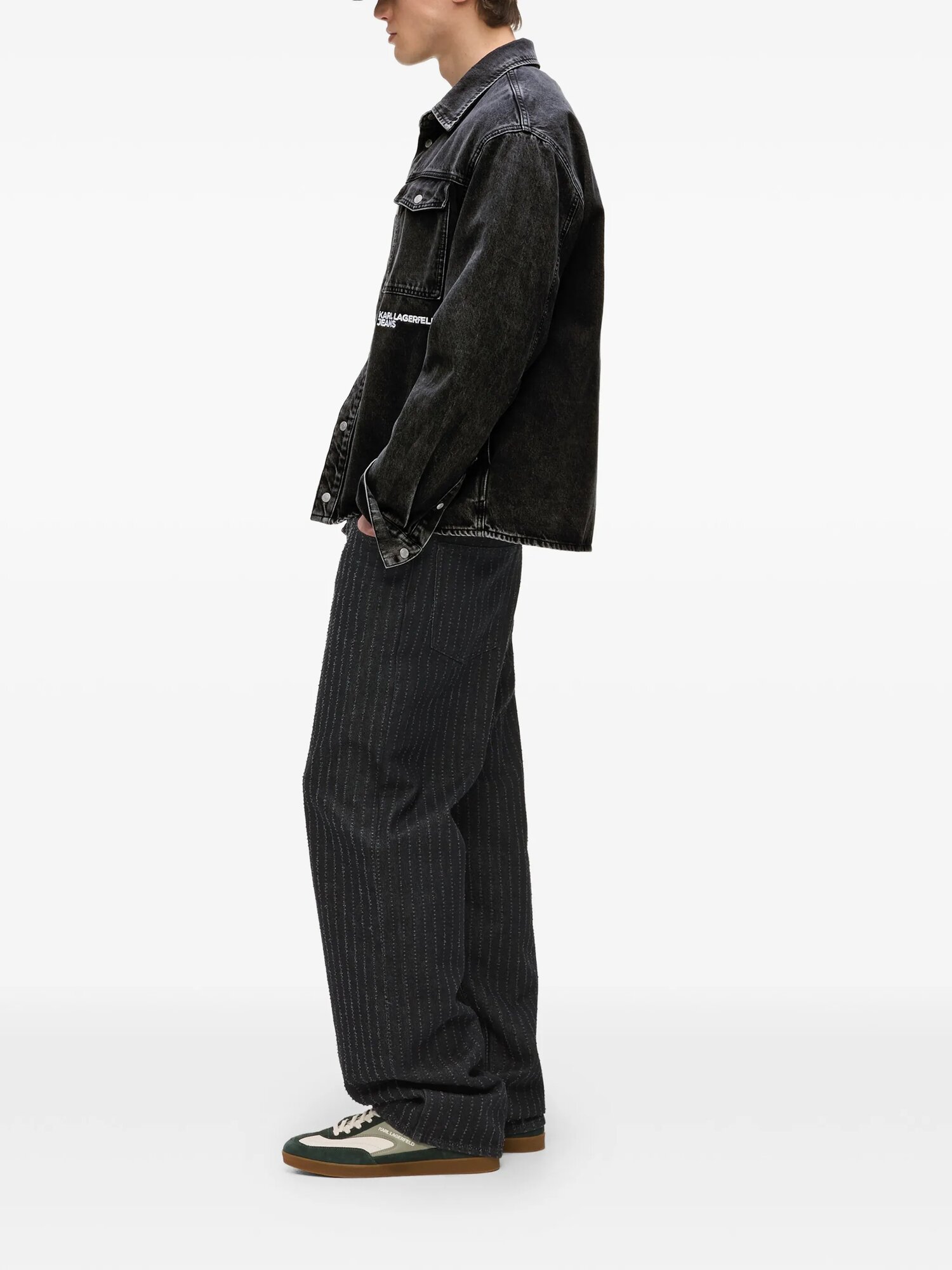 Рубашка KARL LAGERFELD JEANS, размер XS, black / black — фото 1