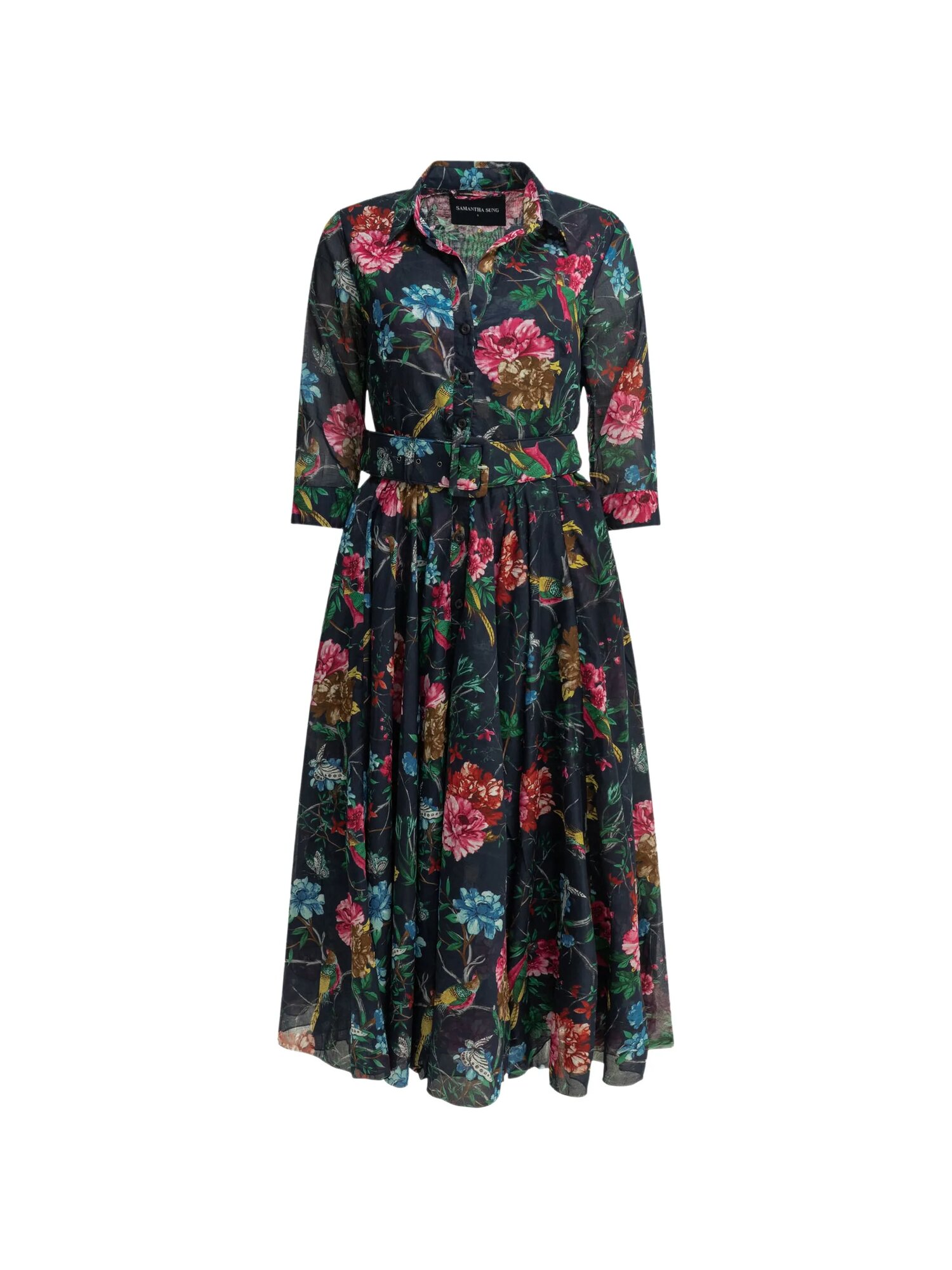 Платье Samantha Sung Floral-print belted dress