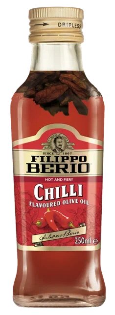 Оливковое масло extra virgin Filippo Berio для салатов чили 250м