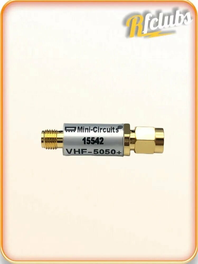 Фильтр высоких частот VHF-5050+, разъёмы SMA, полоса пропускания 5650-9700 МГц