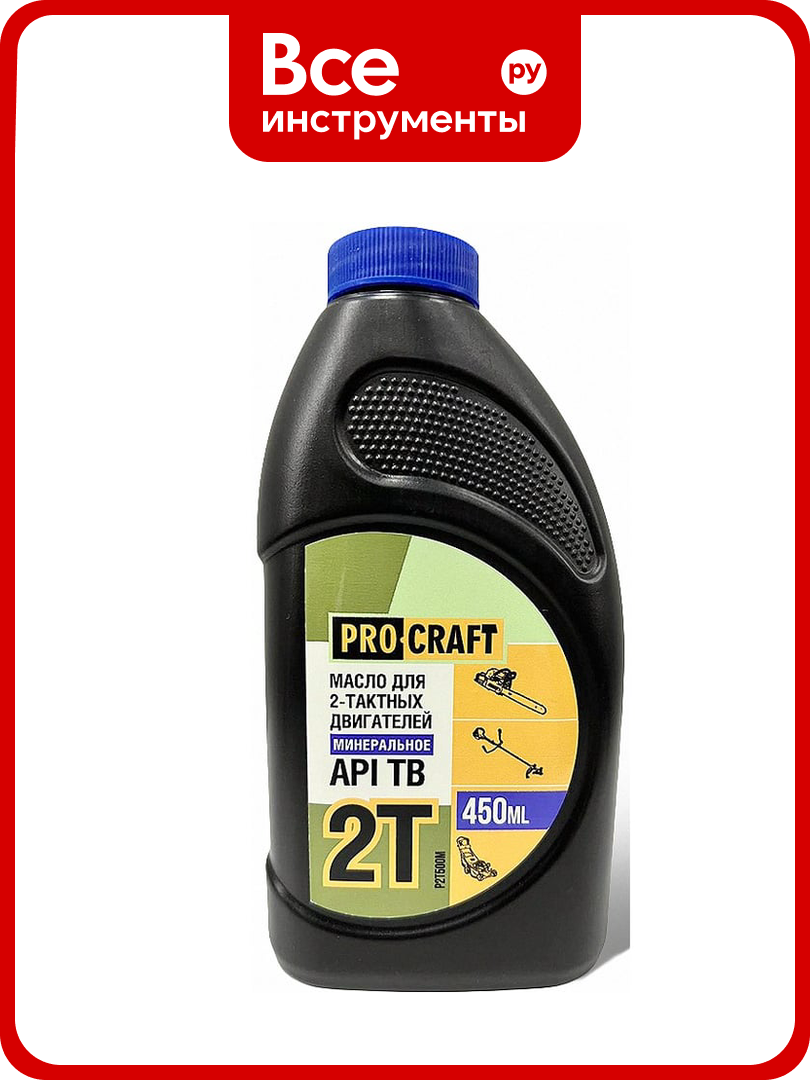 Масло моторное PROCRAFT для 2Т двигателей минеральное API TB 0,5 л P2T500M