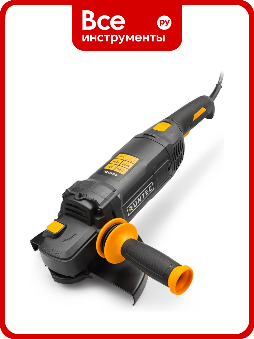 Шлифмашина угловая RUNTEC 230 мм, 230В, 2200Вт RT-ADC2200