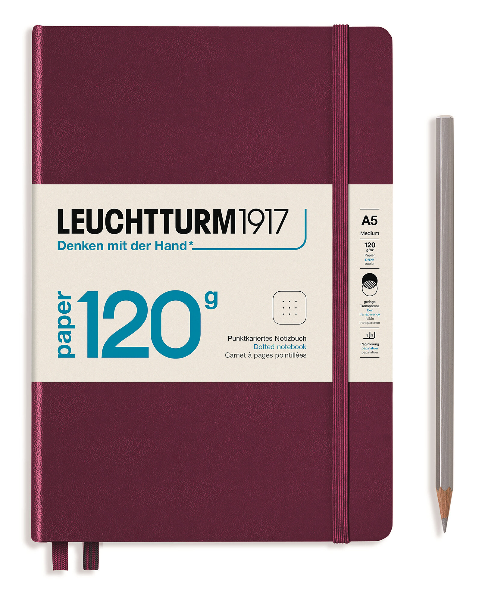 Блокнот Leuchtturm Edition 120g А5 (14.5x21см.), 120г/м2, 203 стр. (102 л.), в точку, твердая обложка