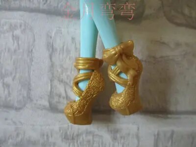 Кукольные туфли золотистые, бирюзовые, бордовые