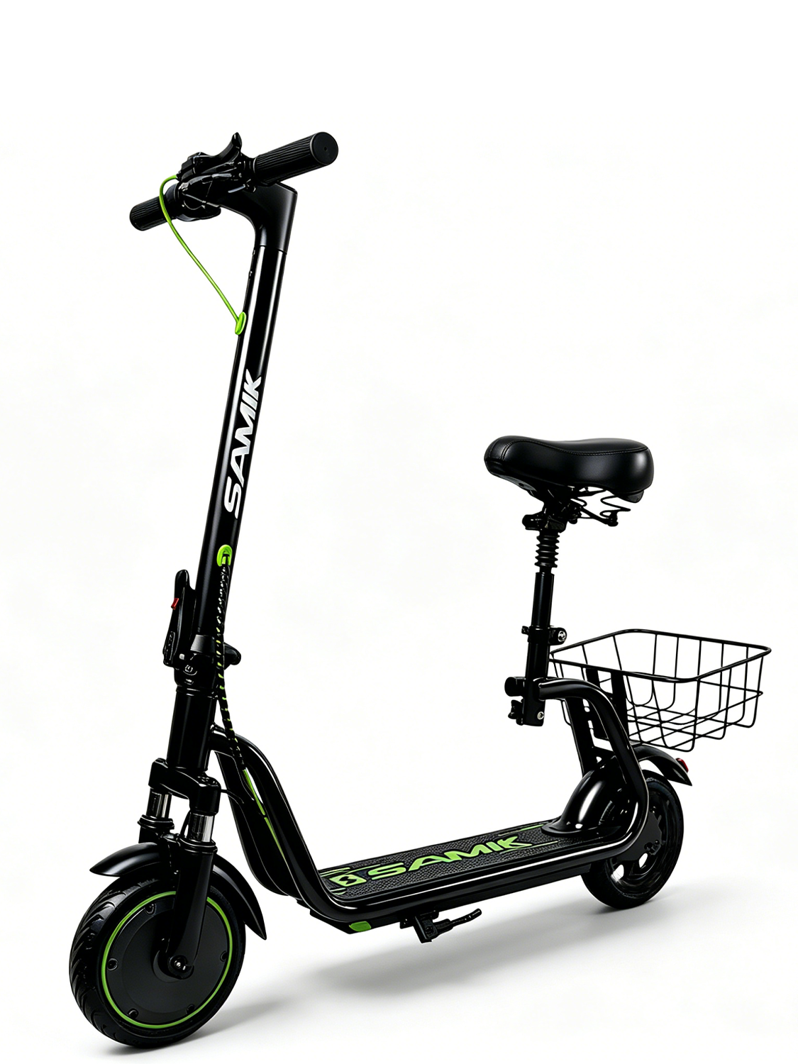 Детский электросамокат SAMIK M365 Smart, с корзинкой и сиденьем