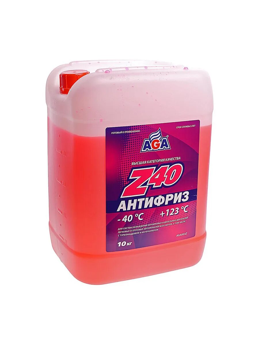 Антифриз красный -40C 10кг Antifreeze Z40 AGA