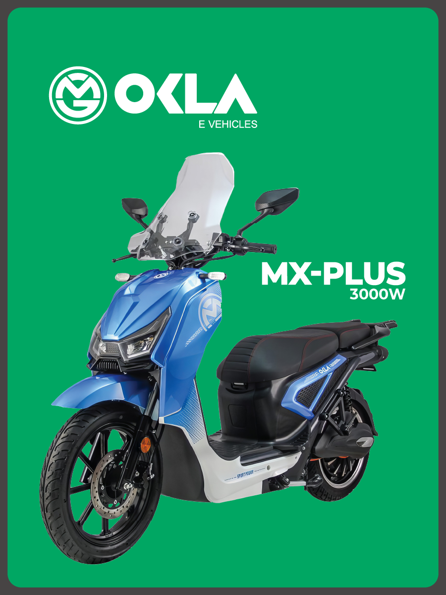 Электроскутер OKLA MX PLUS - Blue - 3000W