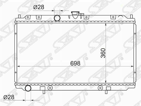 Радиатор SAT NS0001-16-1 Nissan AD 99-02 / Almera 00-06