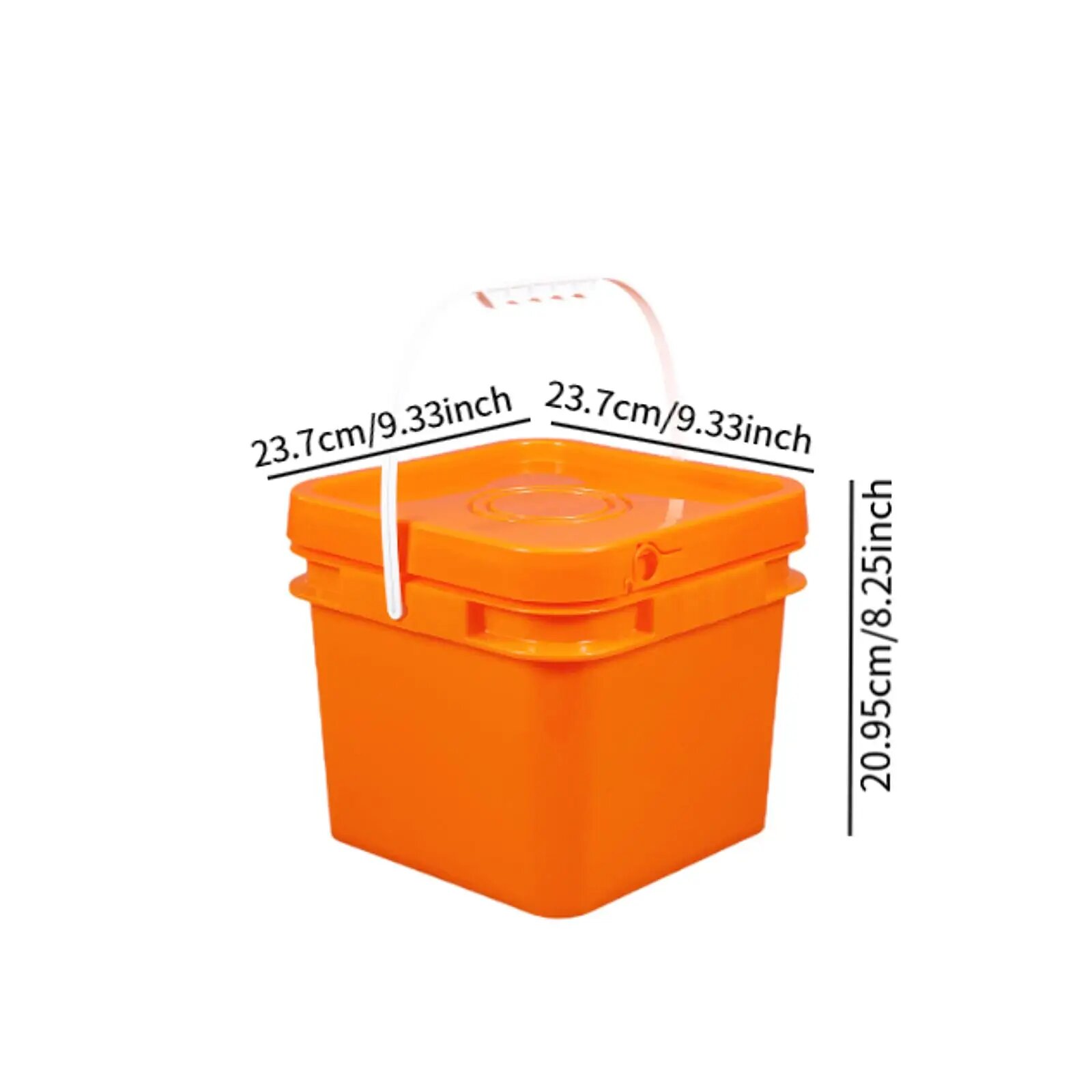 Квадратное ведро Kesoto пластиковое 8L 23.7x23.7x20.95cm