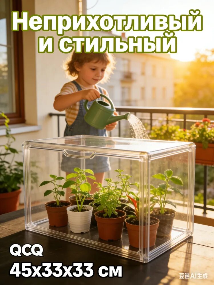 Парник, теплица мини мини парник для рассады 0.33х0.33х0.45м, Пластик, Акрилик