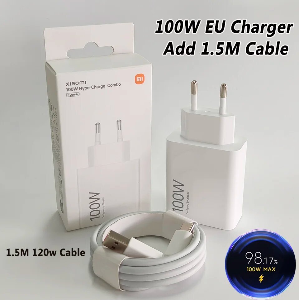Оригинальное зарядное устройство Xiaomi 100W Mi HyperCharge для быстрой зарядки Type-C для Xiaomi 17, 15T, 14, Poco F8 Ultra, M8, X8 Pro Max, Redmi Note 15, K90