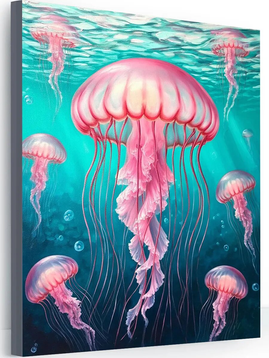 Картина на стену для интерьера "Медуза", на подрамнике, 40 x 50 см