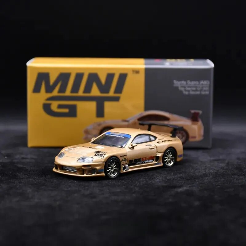 MINI GT 1:64 #961 Toyota Supra (A80) Top Secret GT-300 Top Secret Gold Коллекционная машинка