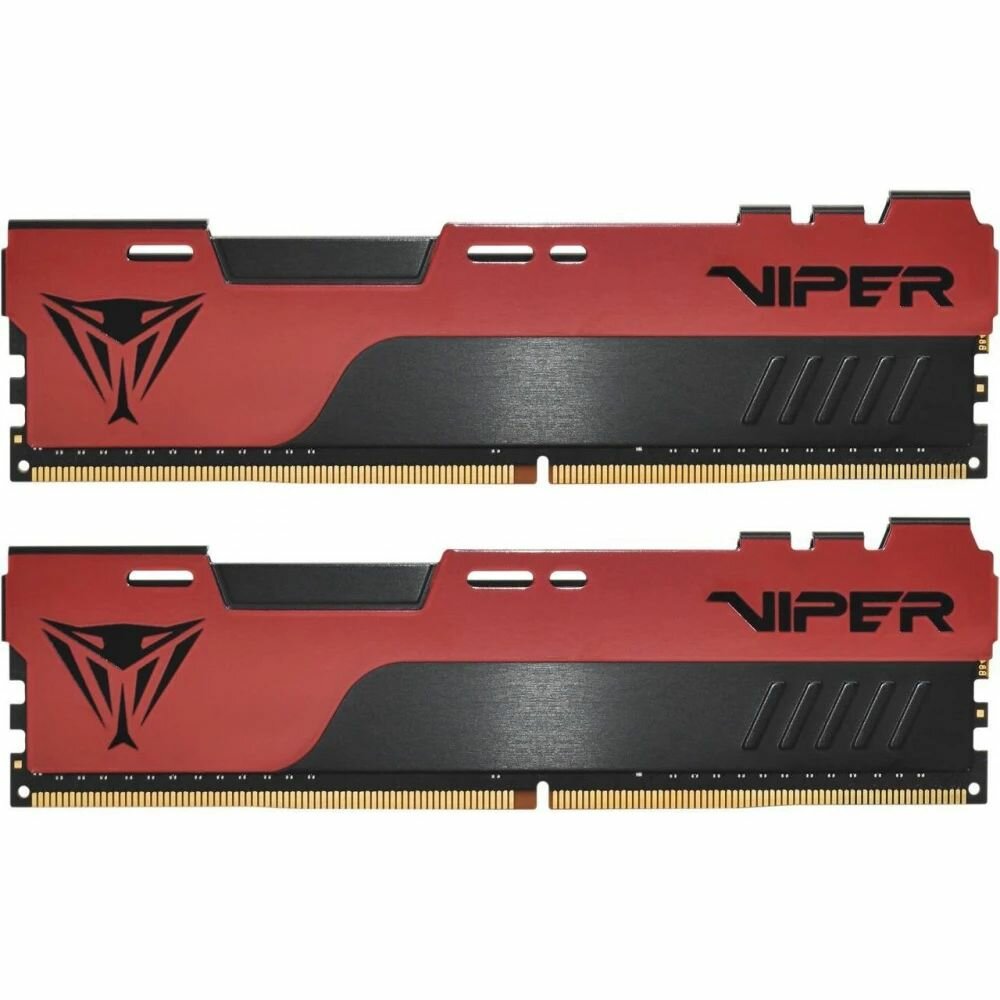 Оперативная память Patriot Viper Elite II, DDR4, 32GB (2x16 GB), 3200 MHz, CL18, DIMM, радиатор, красный, черный