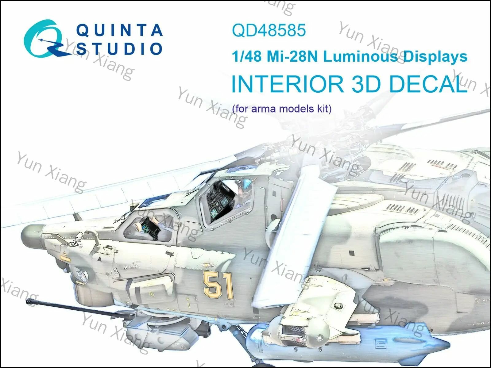 3D Декаль Ми-28H включенные дисплеи для наборов QD48584/QDS-48584 (Arma Models)