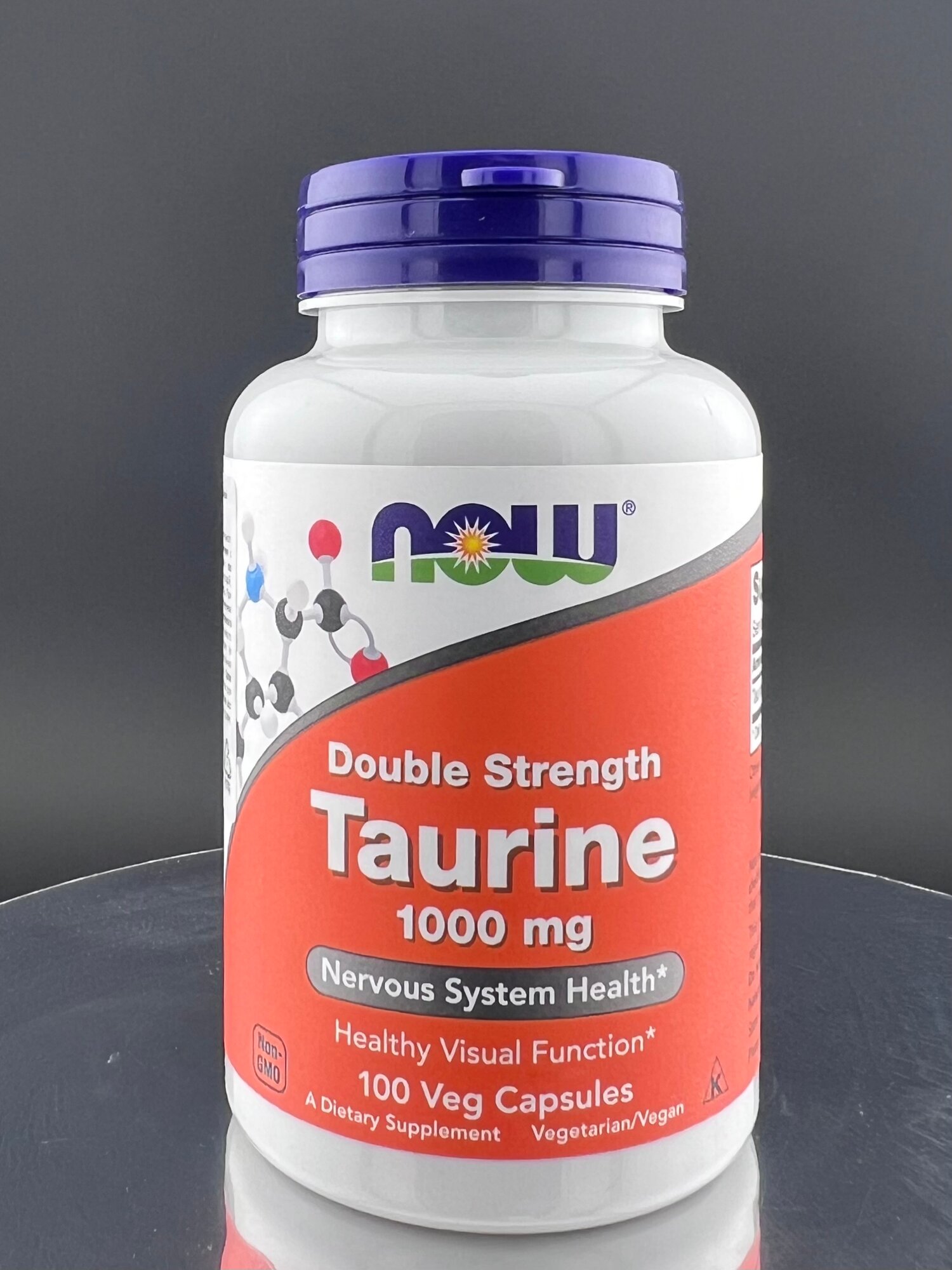 Таурин NOW Food Double Strength 1000мг, поддержка сердечно-сосудистой и иммунной систем, 100шт