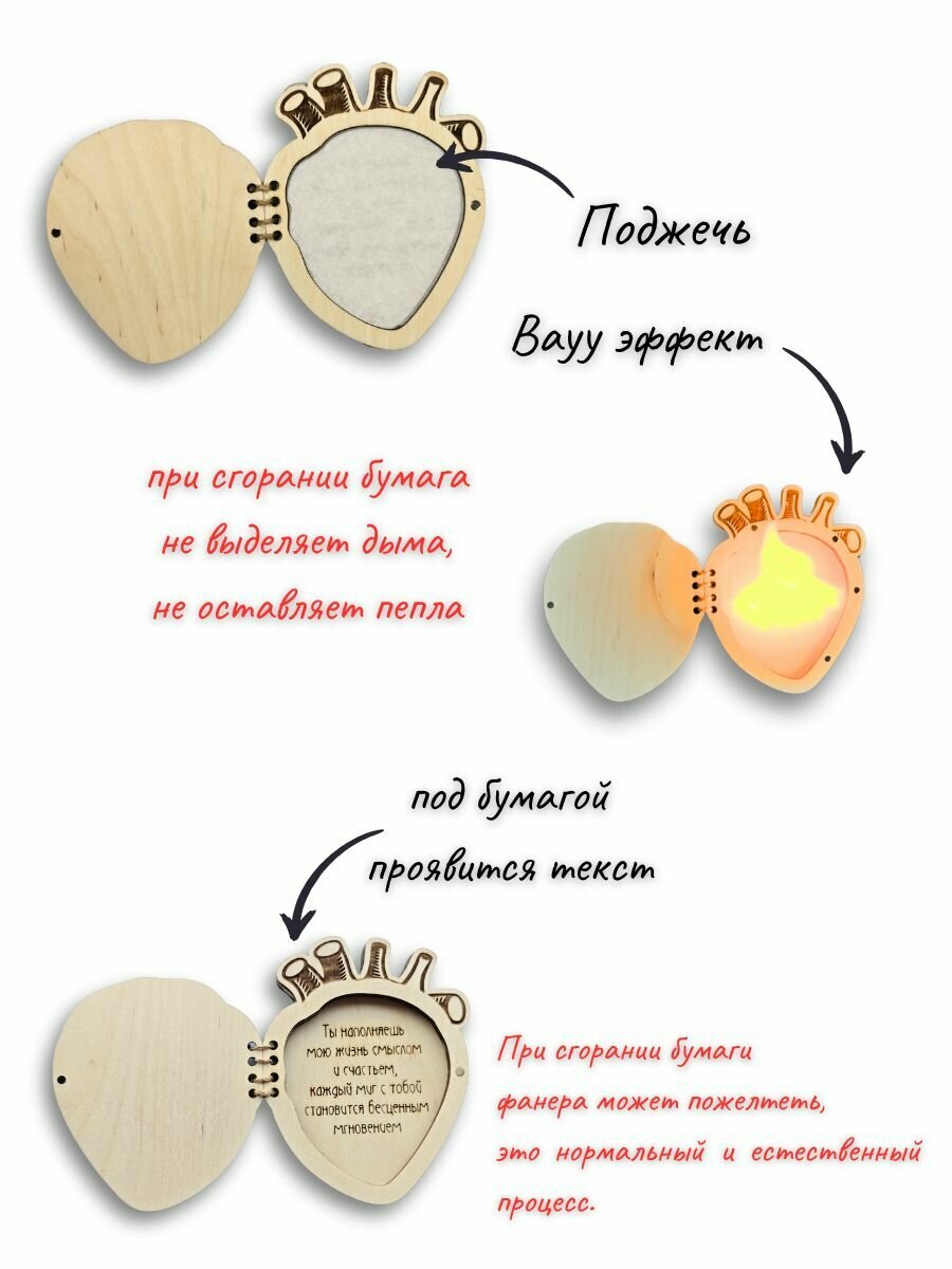 Пиро открытка Сердце — фото 1