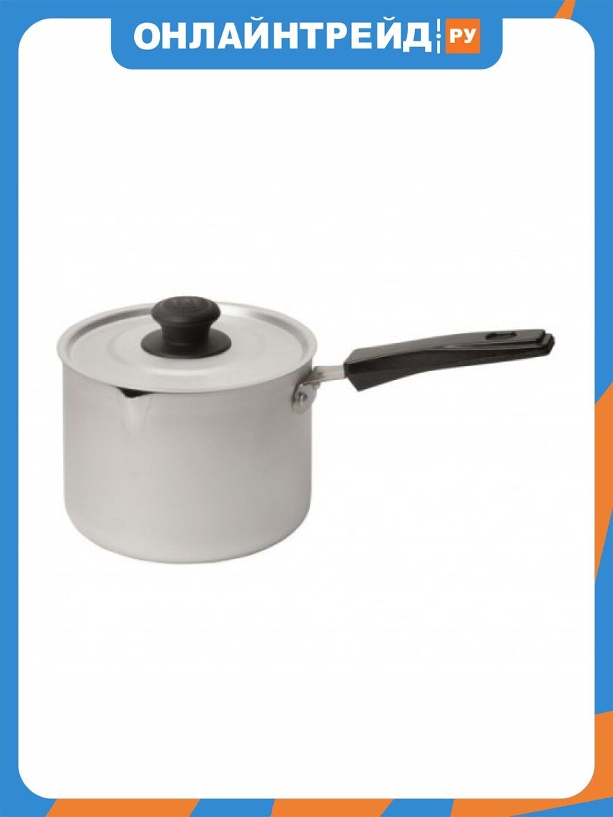 Кастрюля-ковш Kalitva калитва, 12*9,4 см, 1 л, с металличесской крышкой, пластиковая ручка