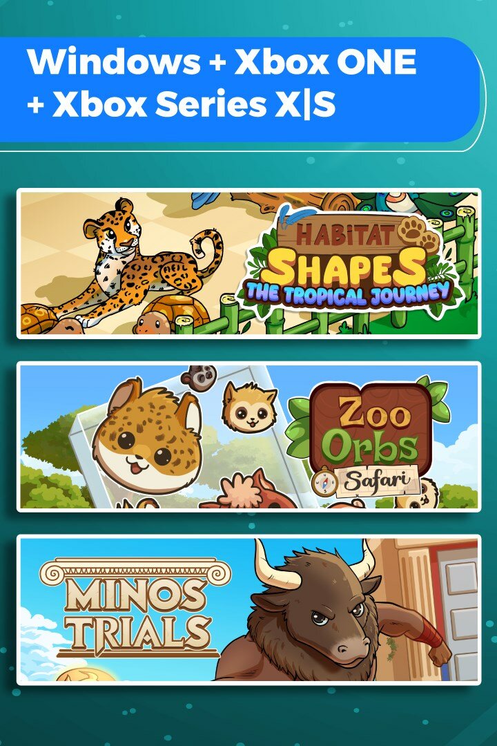 Habitat Shapes: The Tropical Journey + Zoo Orbs: Safari + Minos Trials (Bundle) — ключ активации Xbox