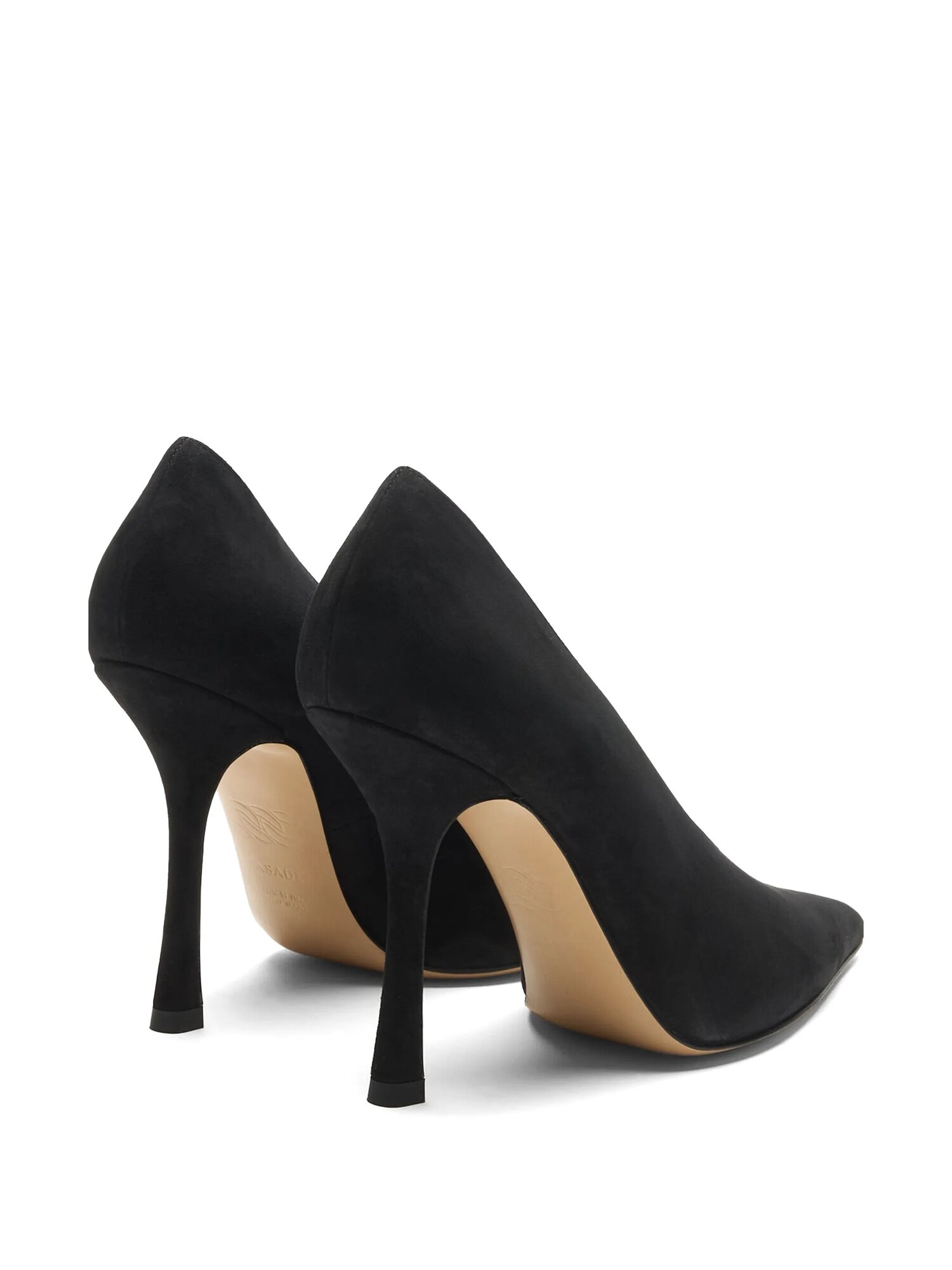 Туфли Casadei Nina asymmetrical suede pumps, размер 37 — фото 1