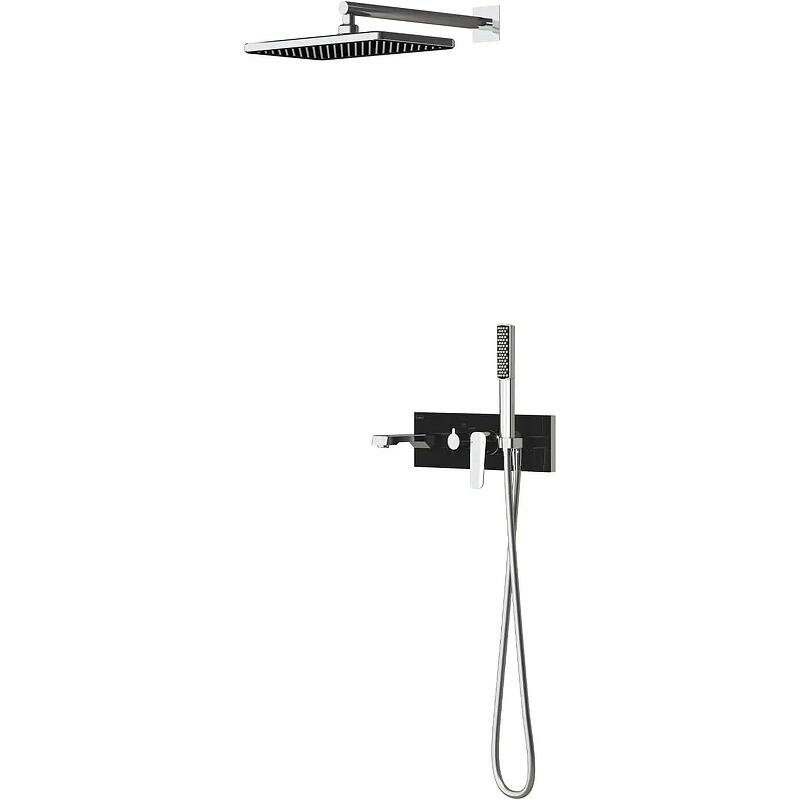 Душевая система Teska Life AS3100B Хром Черное стекло