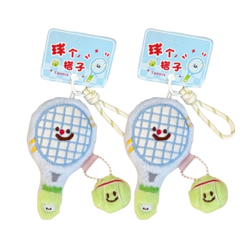 Теннис милый брелок плюшевые подвески унисекс CHUNTUSHU Blue, Two Pairs, Tennis Doll Pendant, высота 11 см