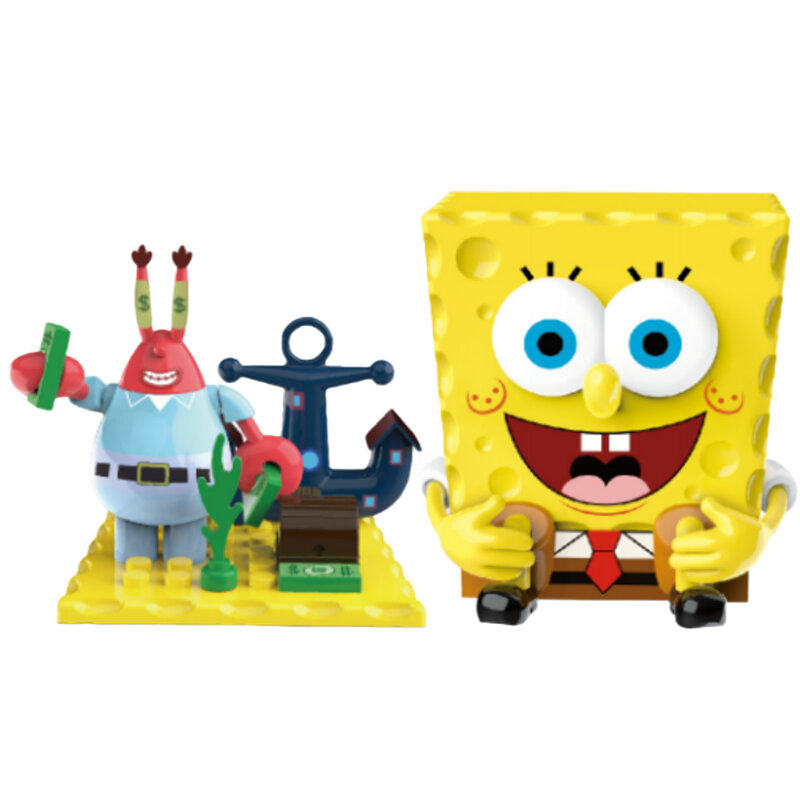 Конструктор унисекс Tide Rising Anime SpongeBob Carrier Scenario-Mr. Krabs, 1 шт.