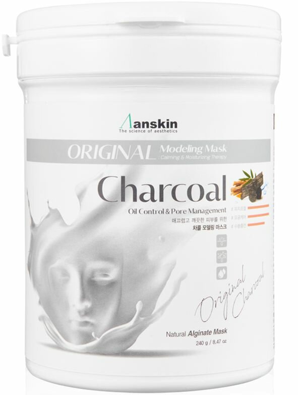 Маска альгинатная для жирной кожи Anskin Charcoal Modeling Mask, 240г