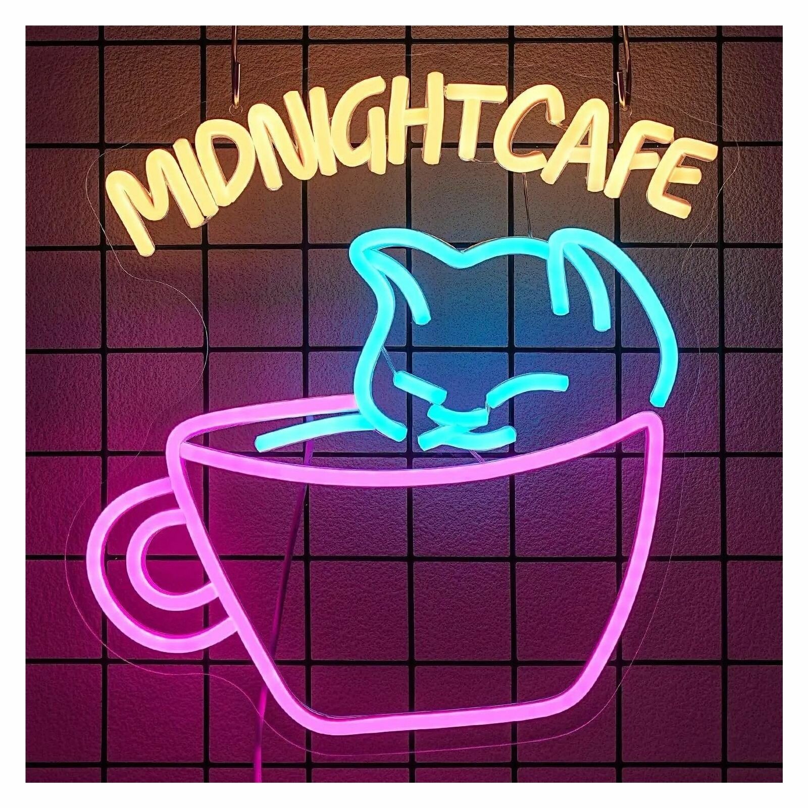 Midnight Cafe Декор Неоновой Вывески 33смх33см