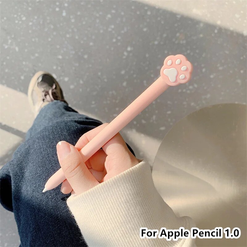 Силиконовый чехол для Apple Pencil 1-2 поколения 1.0 Pink Paw