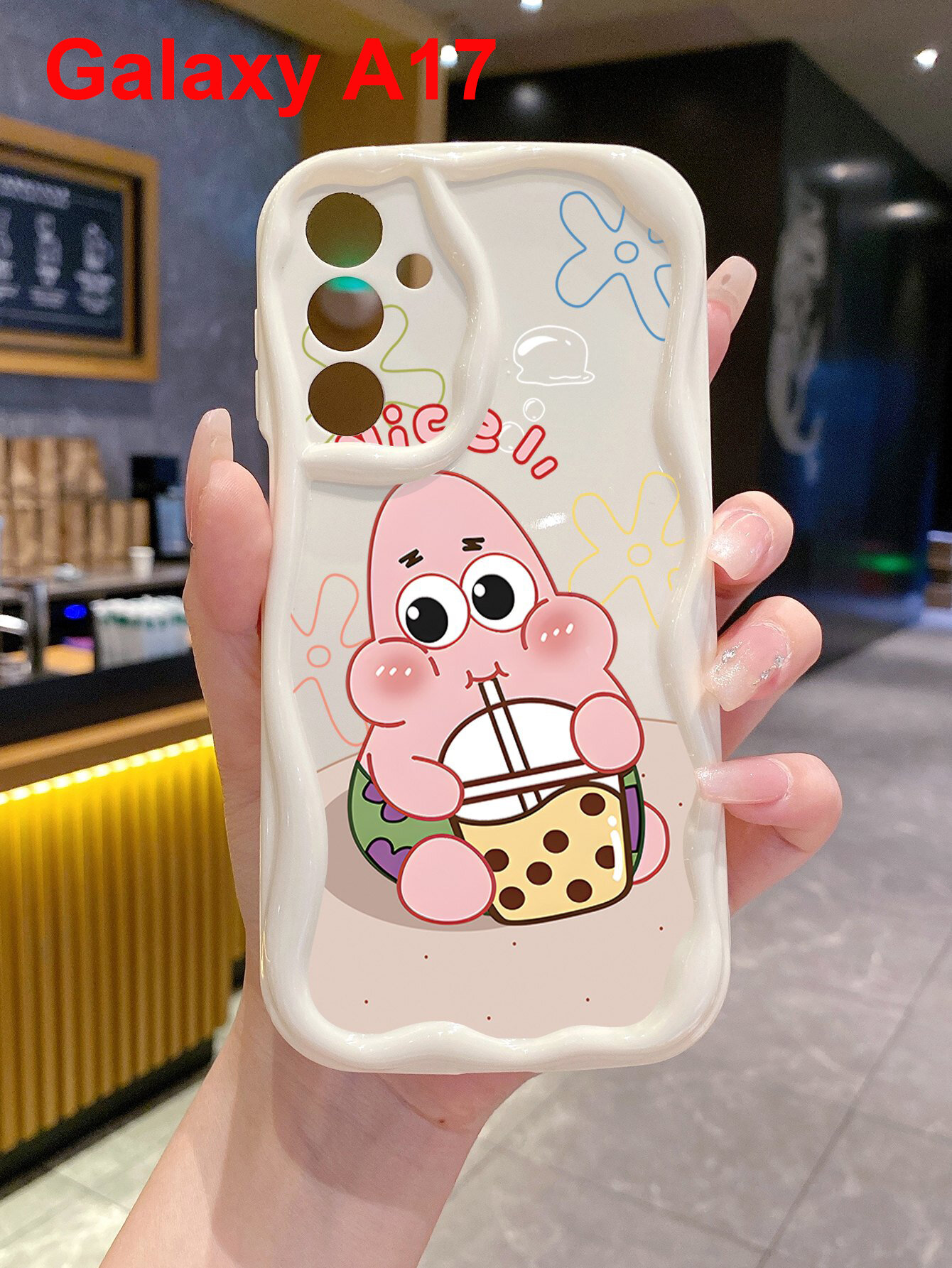 Чехол неправильной формы для Galaxy A17 с изображением Губки Боба 'Патриция'