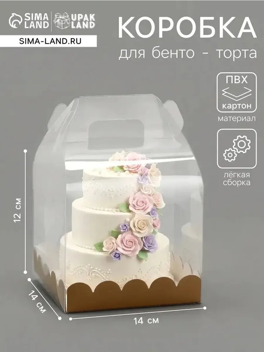 Прозрачная упаковка для десертов и тортов