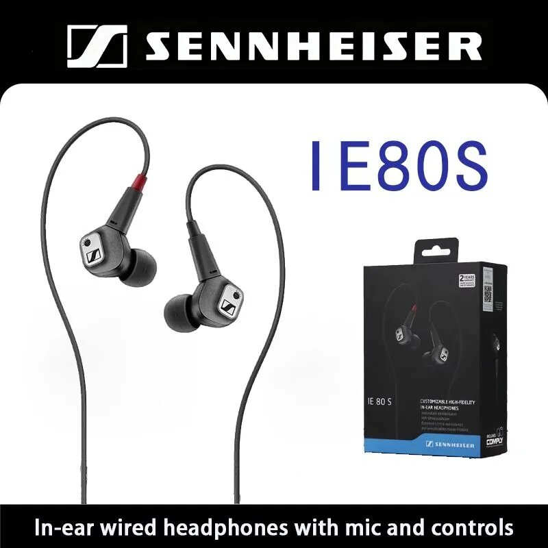 Sennheiser Наушники беспроводные с микрофоном, черно-серый