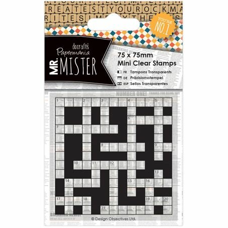 Штамп docrafts "Mr Mister", Кроссворд, 7,5х7,5 см