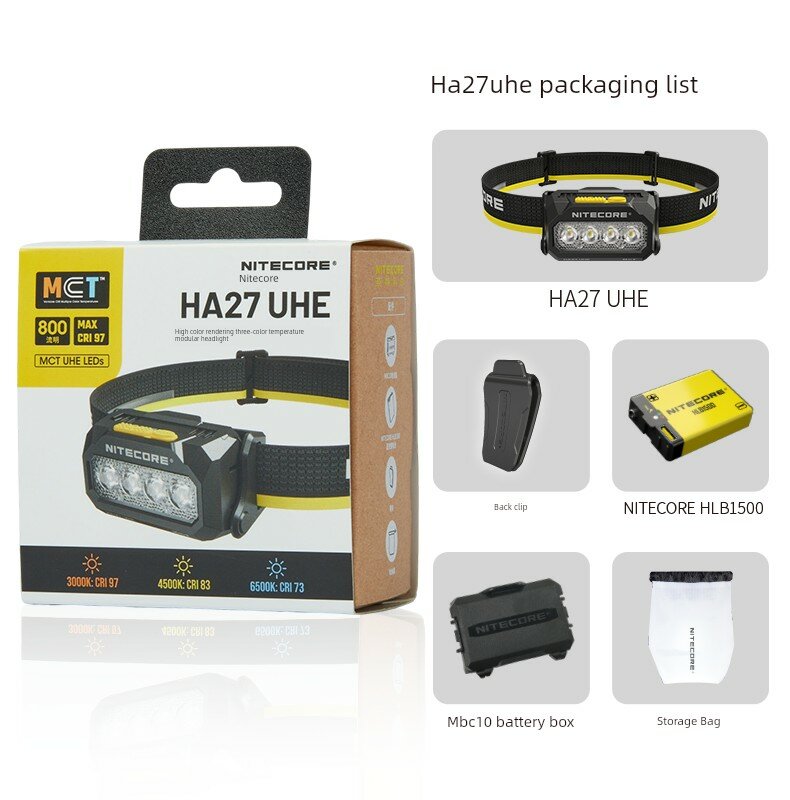 Новый налобный фонарь NITECORE HA27UHE для активного отдыха и альпинизма, новая лампа для освещения, легкий фонарь для
