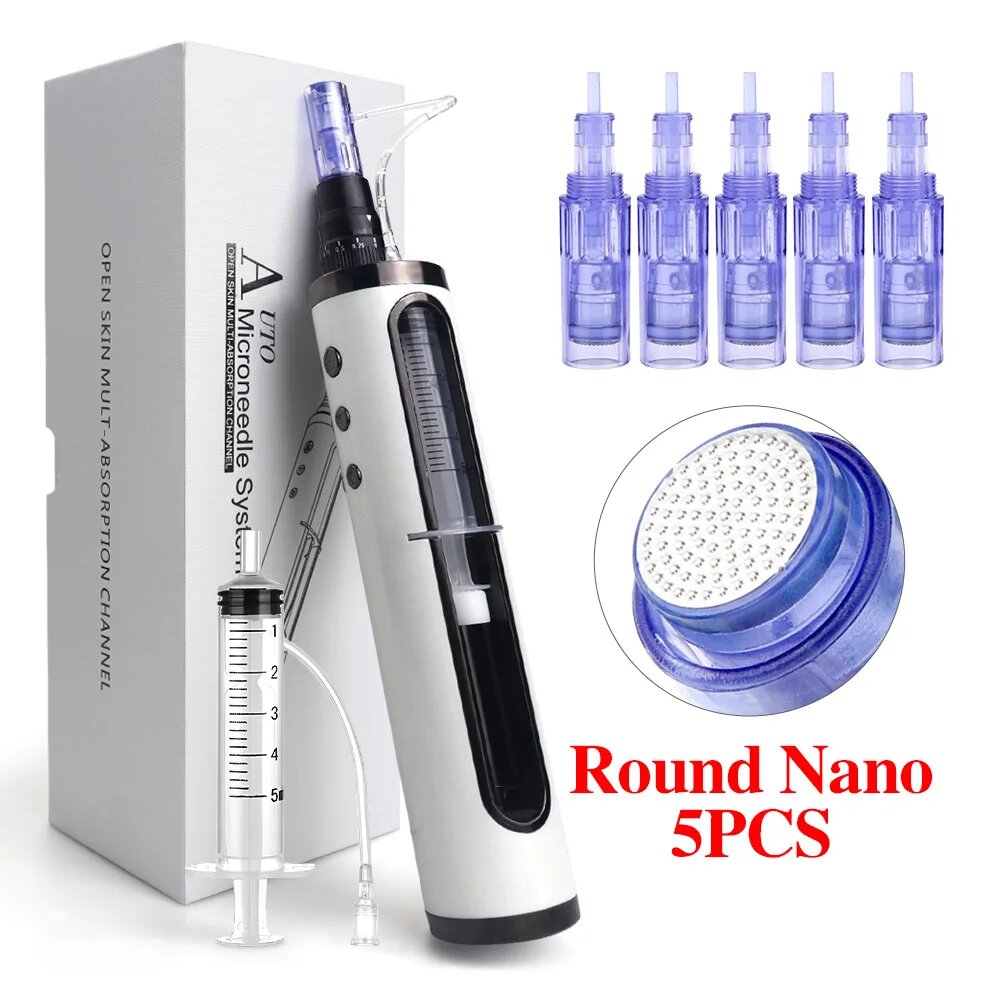 Hydra Microneedle Pen с 5 скоростями white with Round