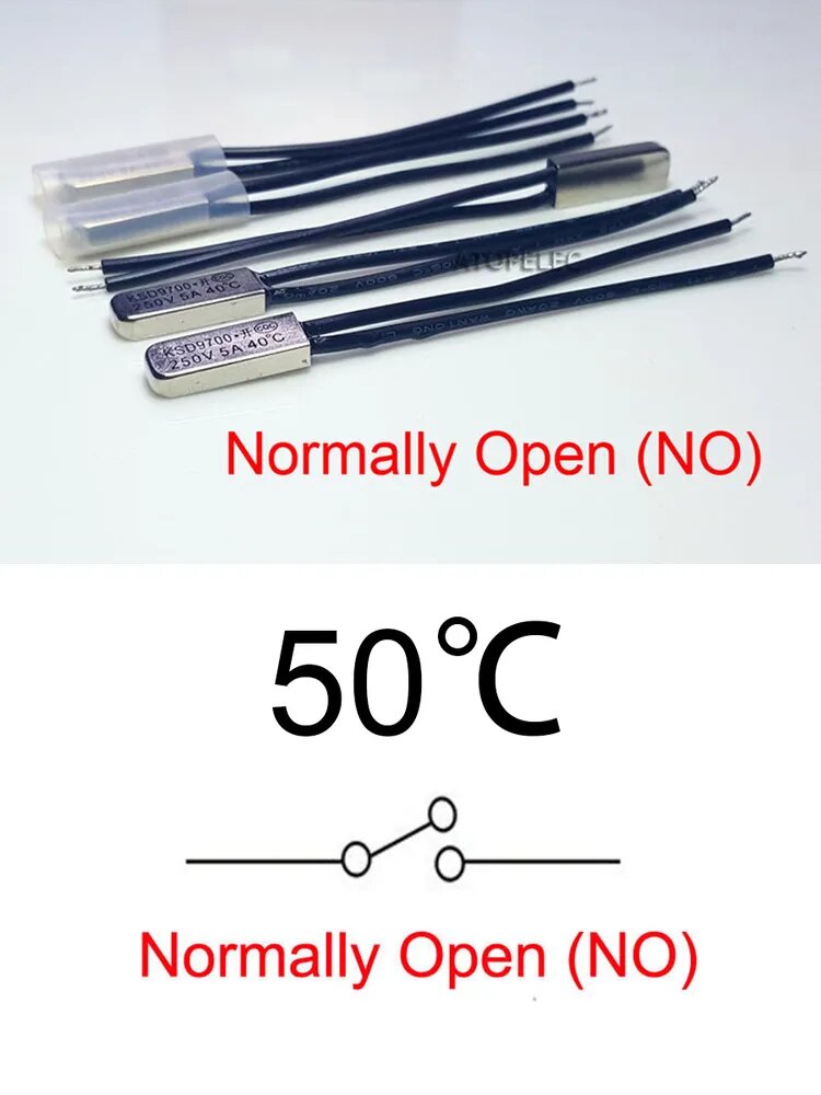 5 шт. 50C KSD9700 250V 5A нормально - открытый температурный переключатель