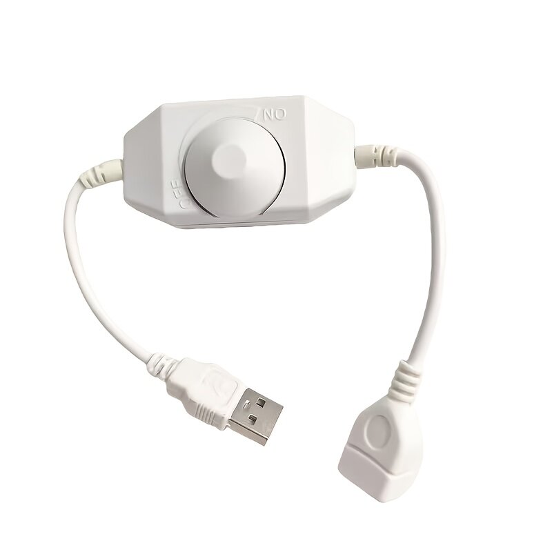 LED-димер с поворотной ручкой и USB-лентой для регулировки яркости, контроллер подключения, 1 шт, белый