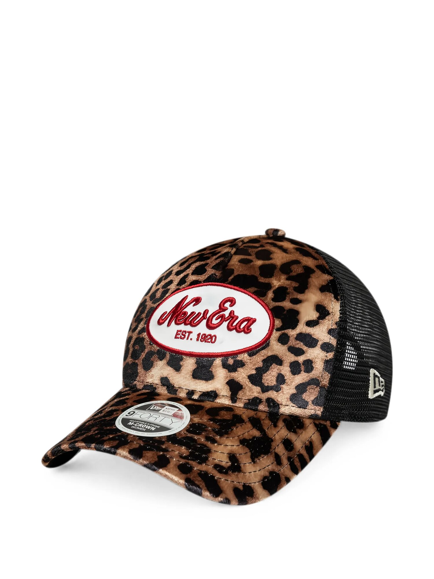 Кепка NEW ERA 9FORTY leopard-print mesh-panel trucker cap для девочек, размер OneSize — фото 1