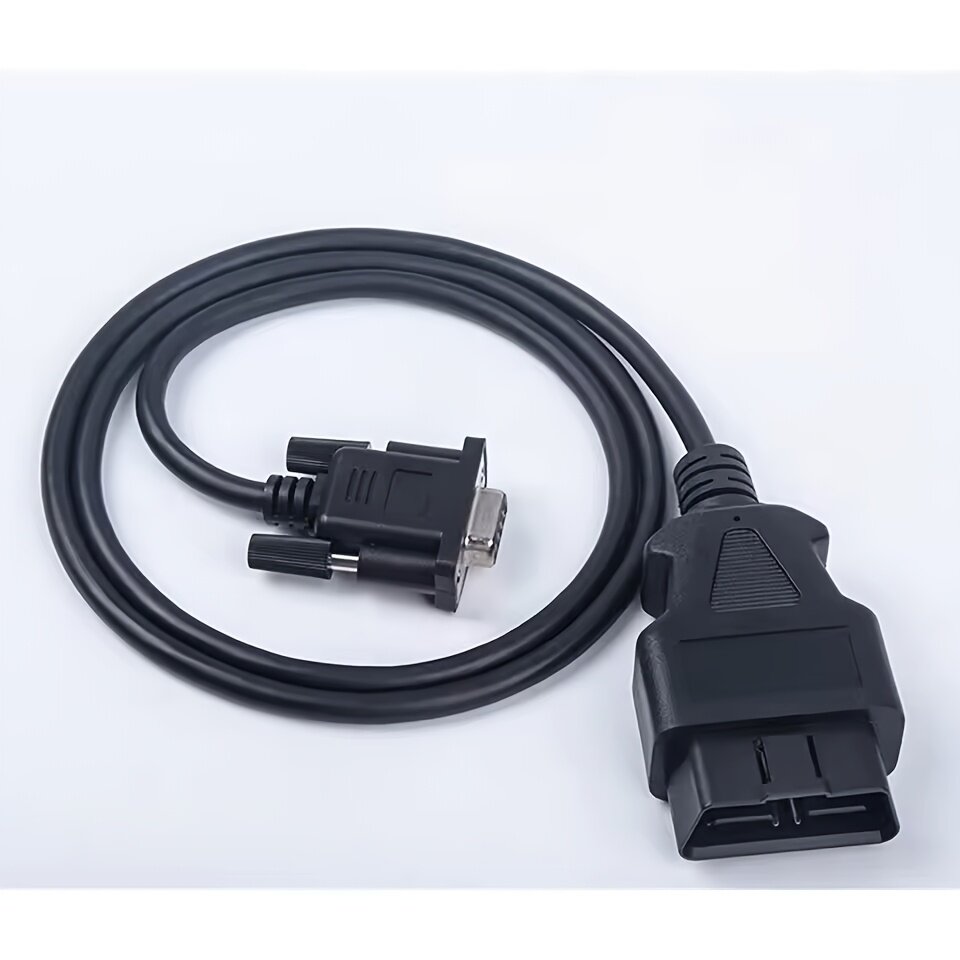Кабель OBD2 16-pin на DB9 female RS232 адаптер, черный