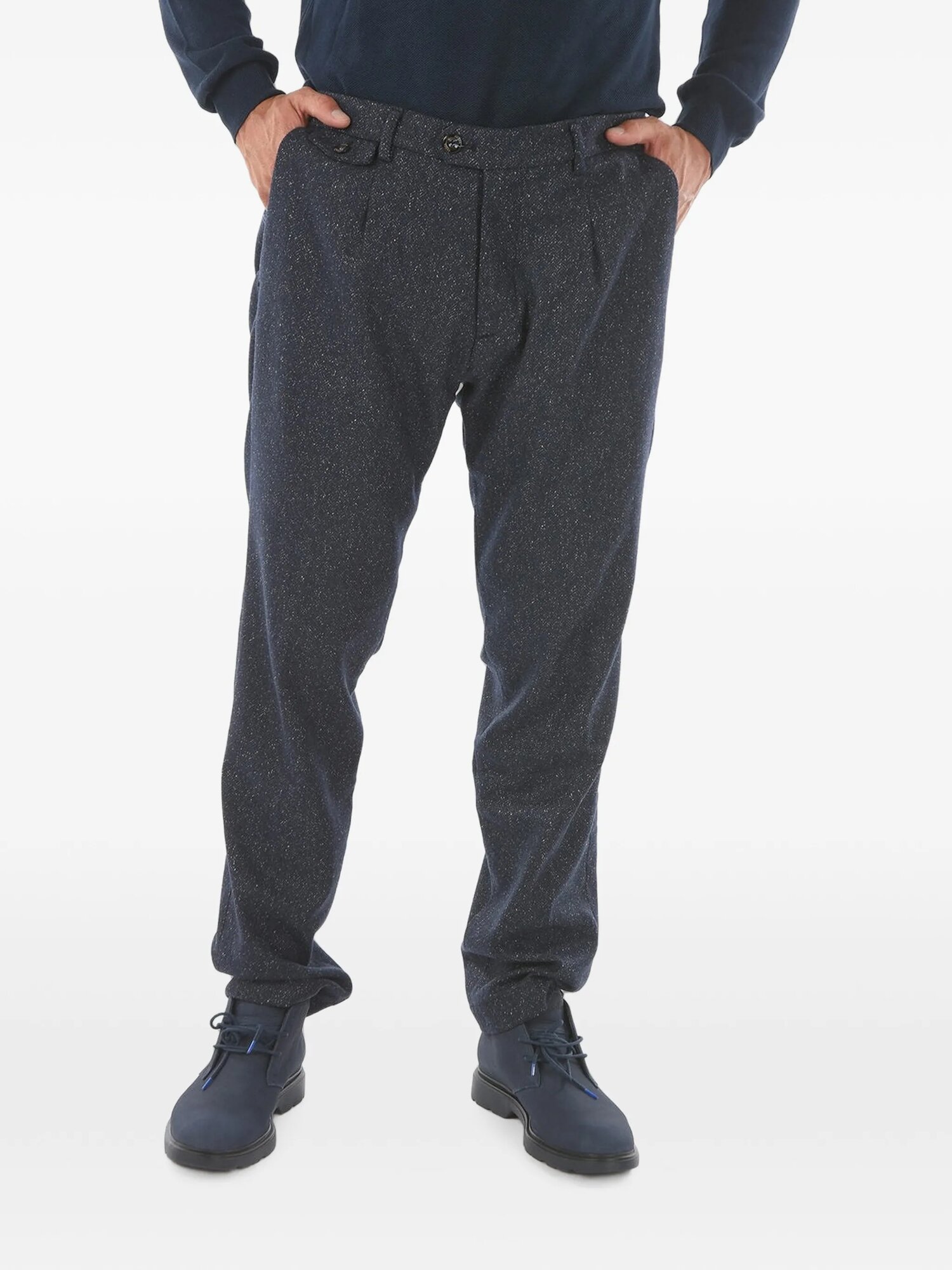 Брюки Herringbone pleated trousers